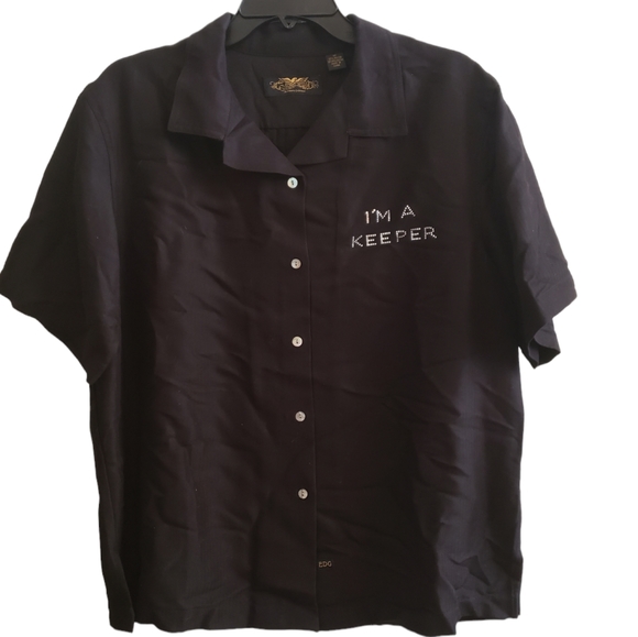 Eagle Day | Tops | Eagle Day Rhinestone Mechanic Shirt Typhoonfish Logo ...